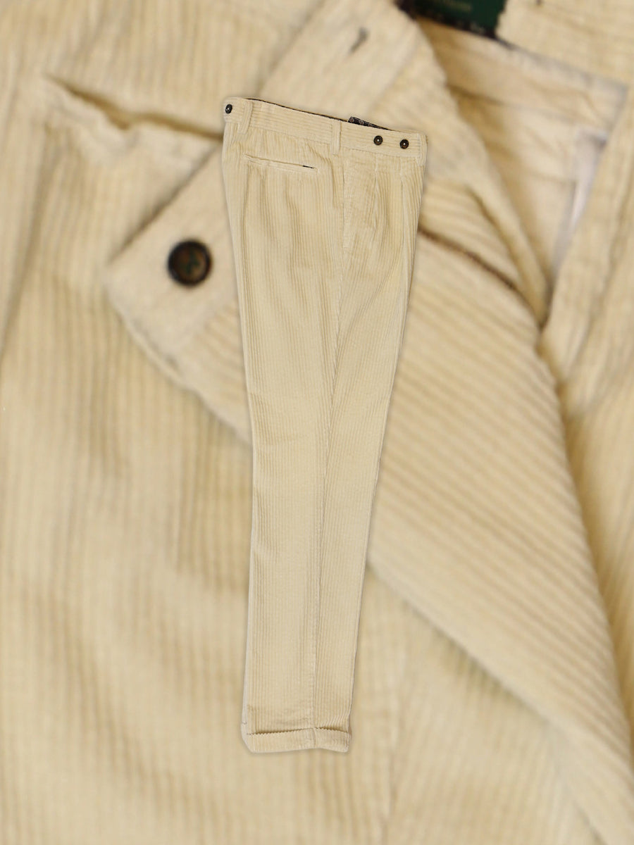 Berwich | Whisper White Jumbo Cord Barber Trs | The Local Merchants